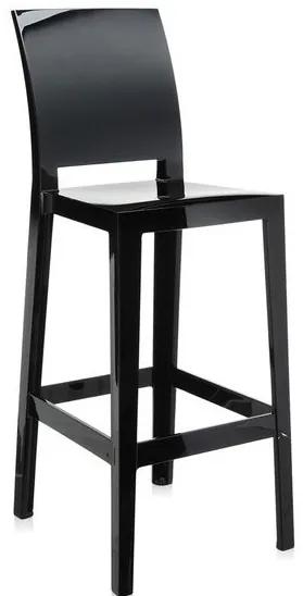 Set 2 barových židlí One More Please v. 65 cm černá, Kartell - One more please 65 cm