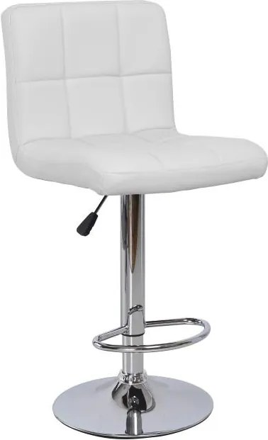 Barová židle KANDY  | ekokůže bílá, chrom