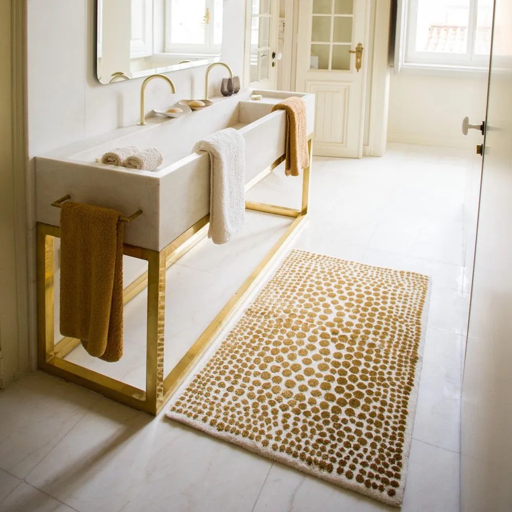 Abyss & Habidecor Luxusní zlatá koupelnová předložka DOLCE, Rozměr 50x80cm