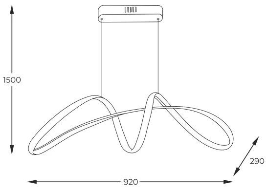 Zuma Line 20026P-GD - LED Lustr na lanku FERMI LED/50W/230V 3000/4000/6000K