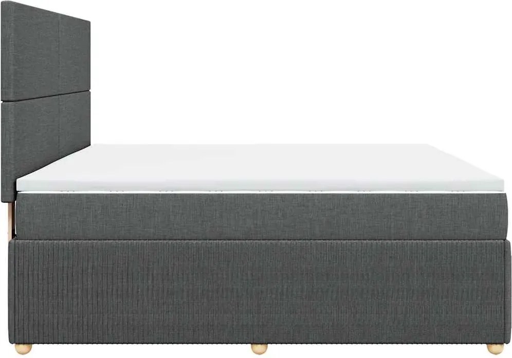 Box spring postel s matrací tmavě šedá 180x200 cm textil 3292129