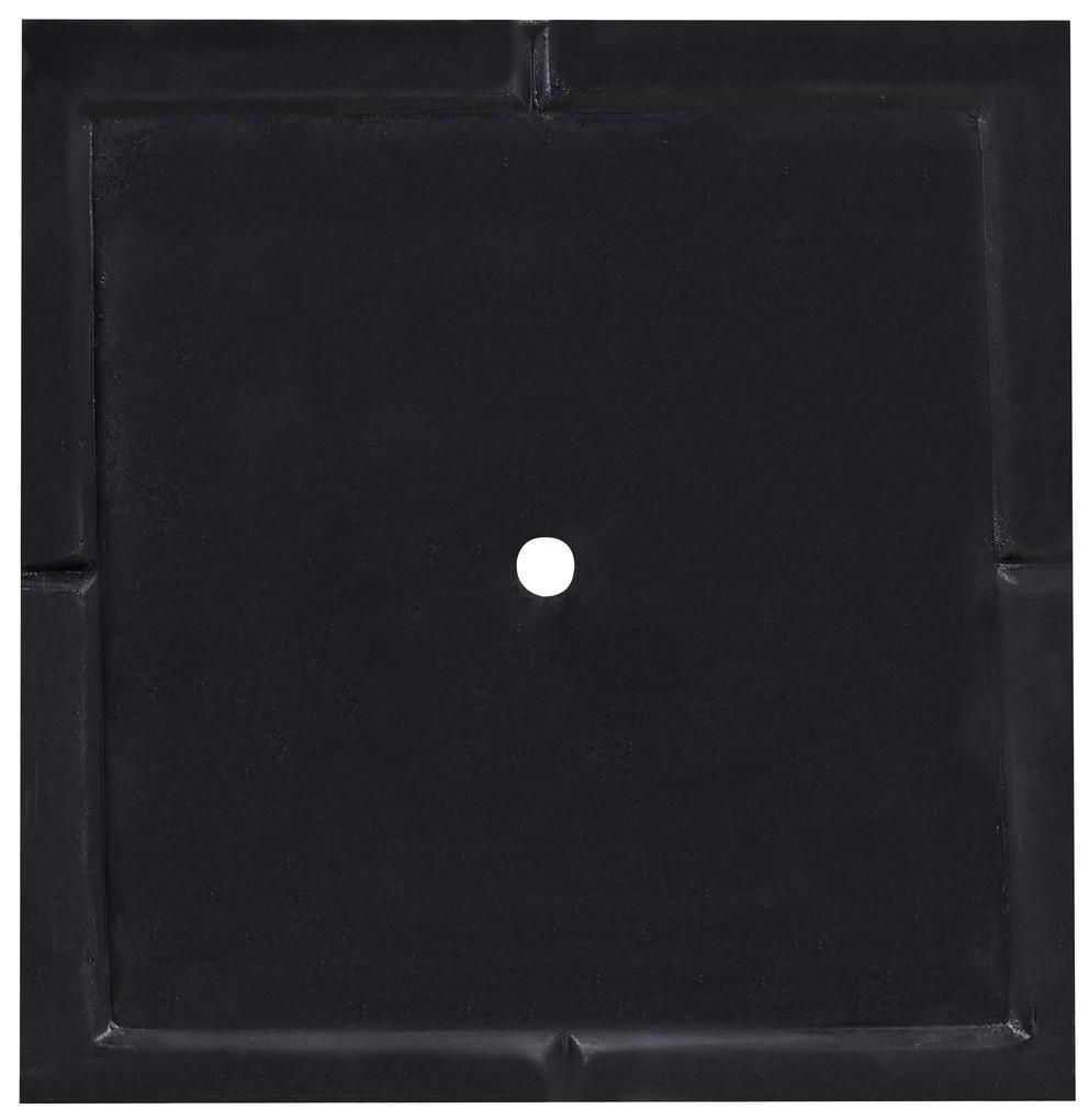 Květináč černý čtvercový 50x50x46 cm PAROS Beliani