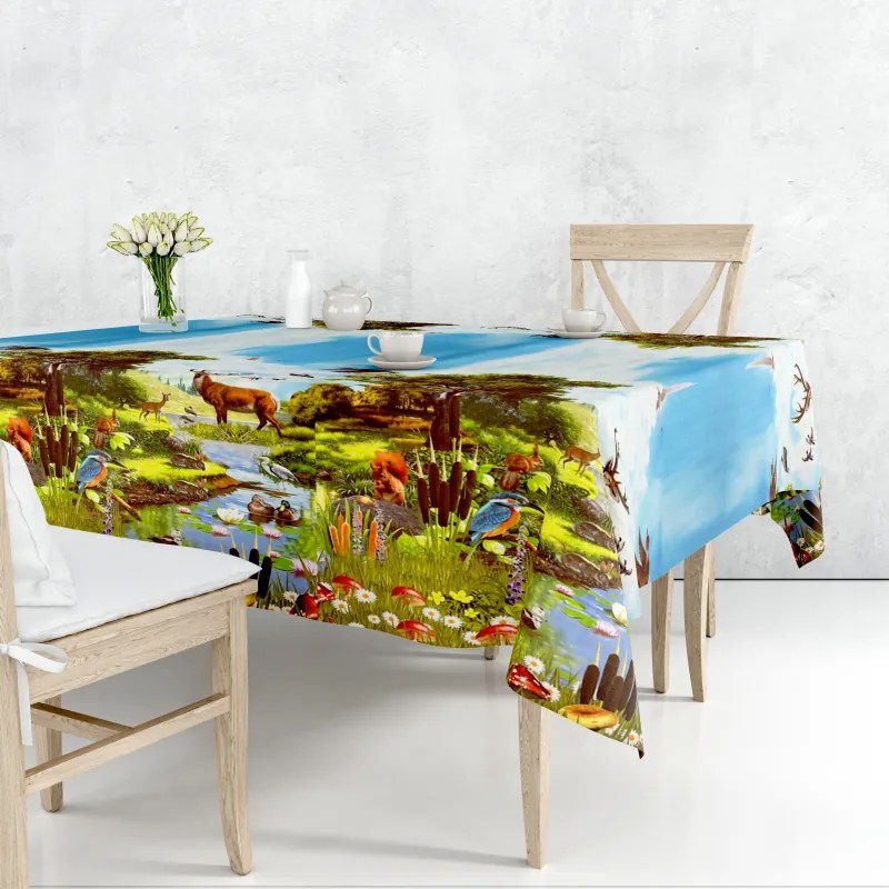 Ubrus PVC DC-155 140cm lovecký motiv, metráž