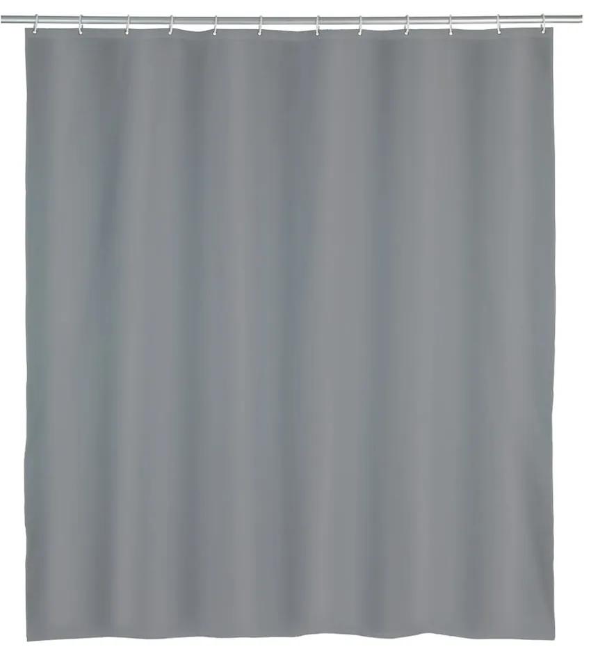 Šedý sprchový závěs Wenko Punto, 180 x 200 cm