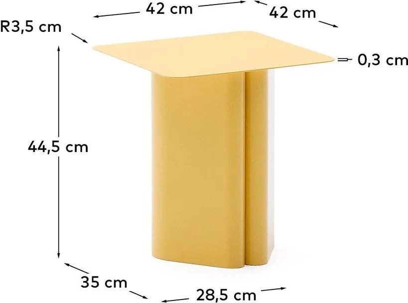 Kovový odkládací stolek 42x42 cm Arvin – Kave Home