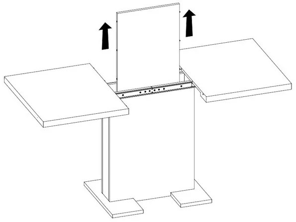 Jídelní stůl Britt 110x69 cm, šedý beton/bílý