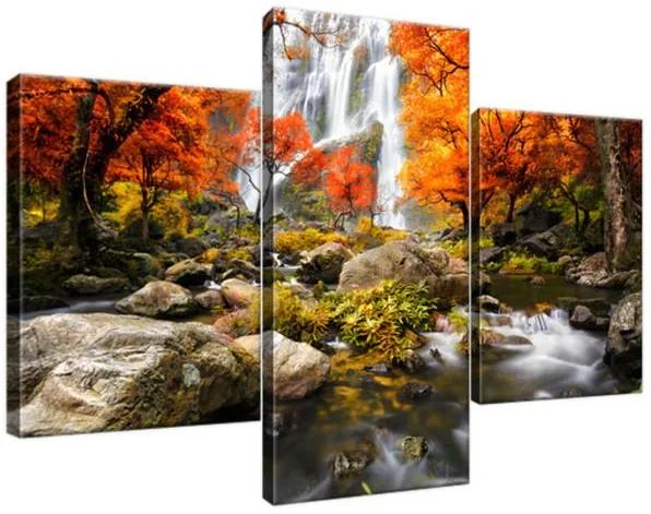 Obraz na plátně Podzimní vodopád 90x60cm 2335A_3B