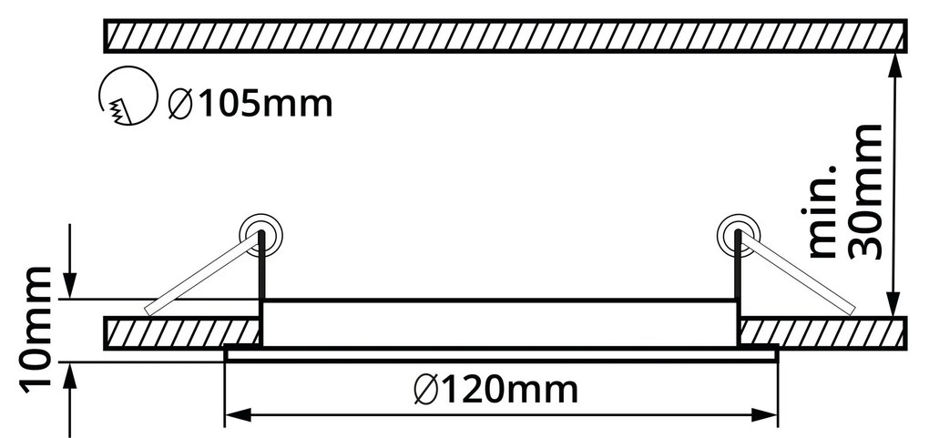 T-LED BLN6 LED panel 6W kulatý 120mm Studená bílá