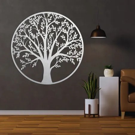 Dřevěný Strom života v kruhu | Elegantní dekorace na zeď | SENTOP PR0217