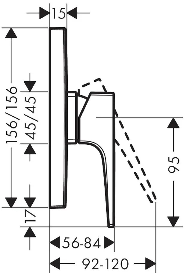 Hansgrohe Metropol, sprchová baterie pod omítku, kartáčovaný bronz, 32565140