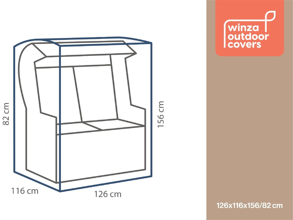 Obal na plážové křeslo 126x116x156/135 cm Winza