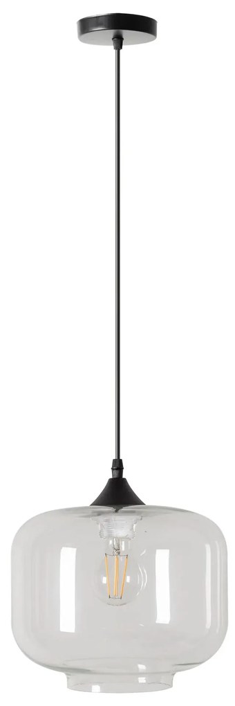Toolight, Stropní závěsné svítidlo ze skla APP312-1CP LOFT, černá, OSW-00344