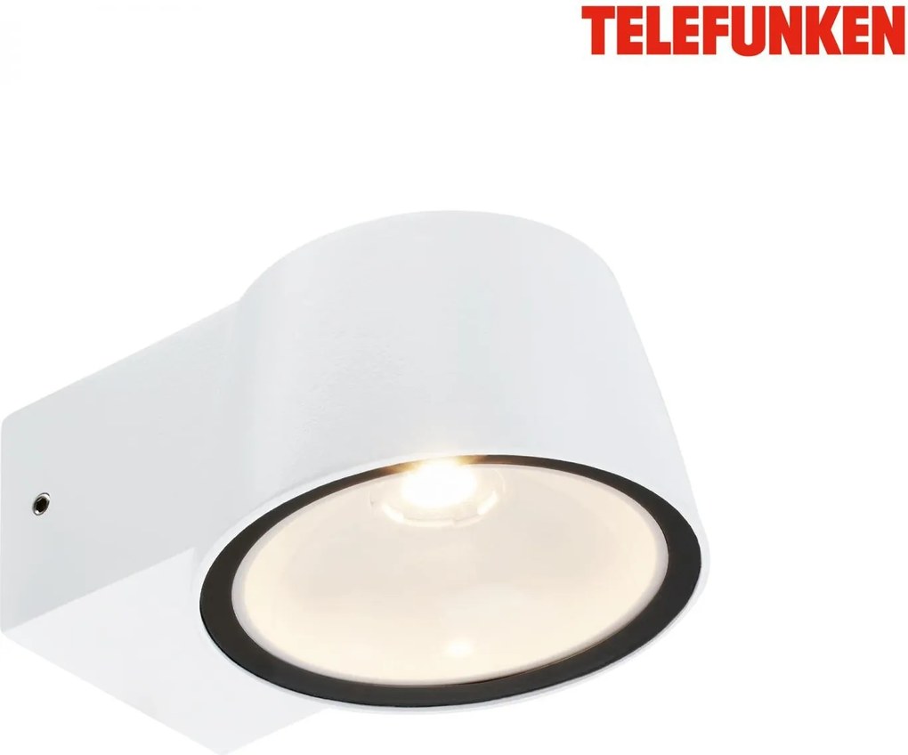 TF 323006TF TELEFUNKEN LED venkovní nástěnné svítidlo, IP54 voděodolné a prachotěsné, bílý hliník - BRILONER