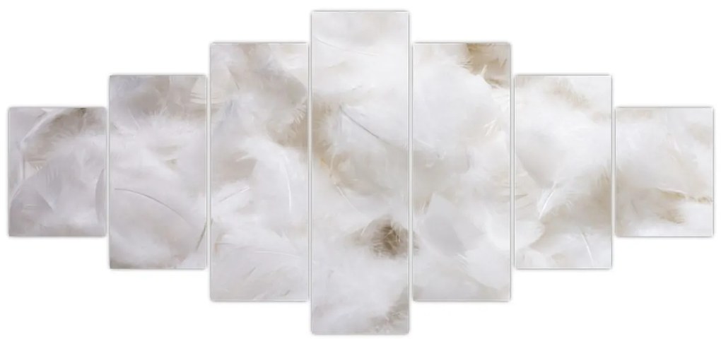 Obraz - Bílé peří (210x100 cm)