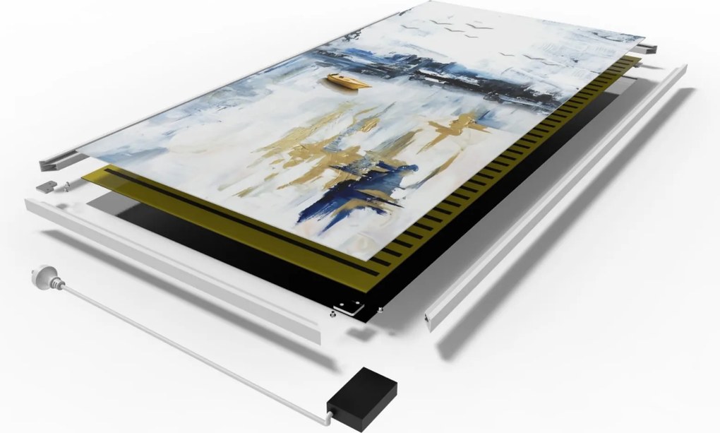 Volně stojící infrapanel BASIC STAND 580W | Výhřevnost 10.5 m2 | 90x60 cm | WiFi termostat