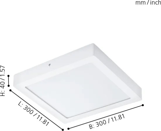 Eglo 96169 - LED Koupelnové stropní svítidlo FUEVA 1 LED/22W/230V IP44