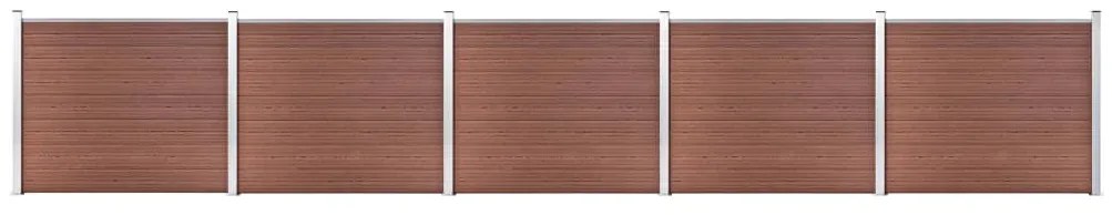 Set plotového dílce WPC 872 x 146 cm hnědý 3070454