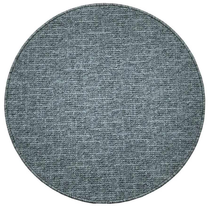 Vopi, Kusový koberec Alassio modrošedý kruh, 67x67 (průměr) kruh, modrá, obývací pokoj