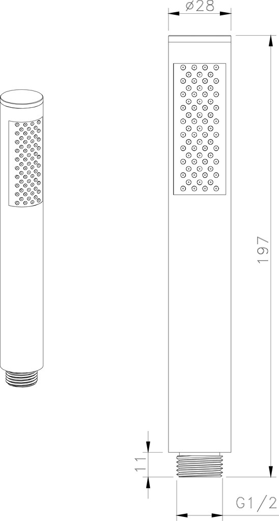 Sapho Ruční sprcha 185 mm zlato mat DO219