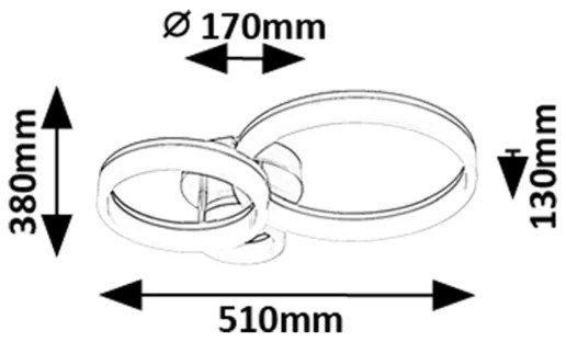 Rabalux 71383 - LED Stropní svítidlo AMILIA LED/24W/230V 3000/4000/6500K zlatá