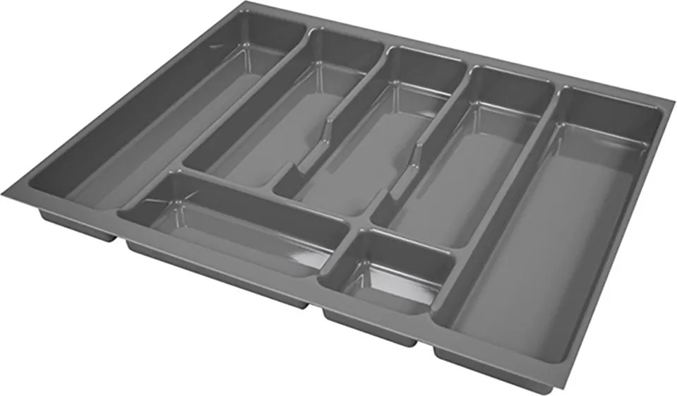 Vklad organizér 60 | plastový | do zásuvky kuchyňské skříňky 60 cm | šedý