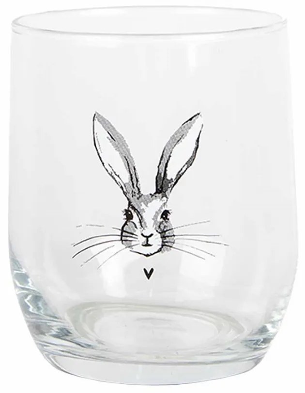 Sklenička na vodu s králíčkem - Ø 8*9 cm / 300 ml