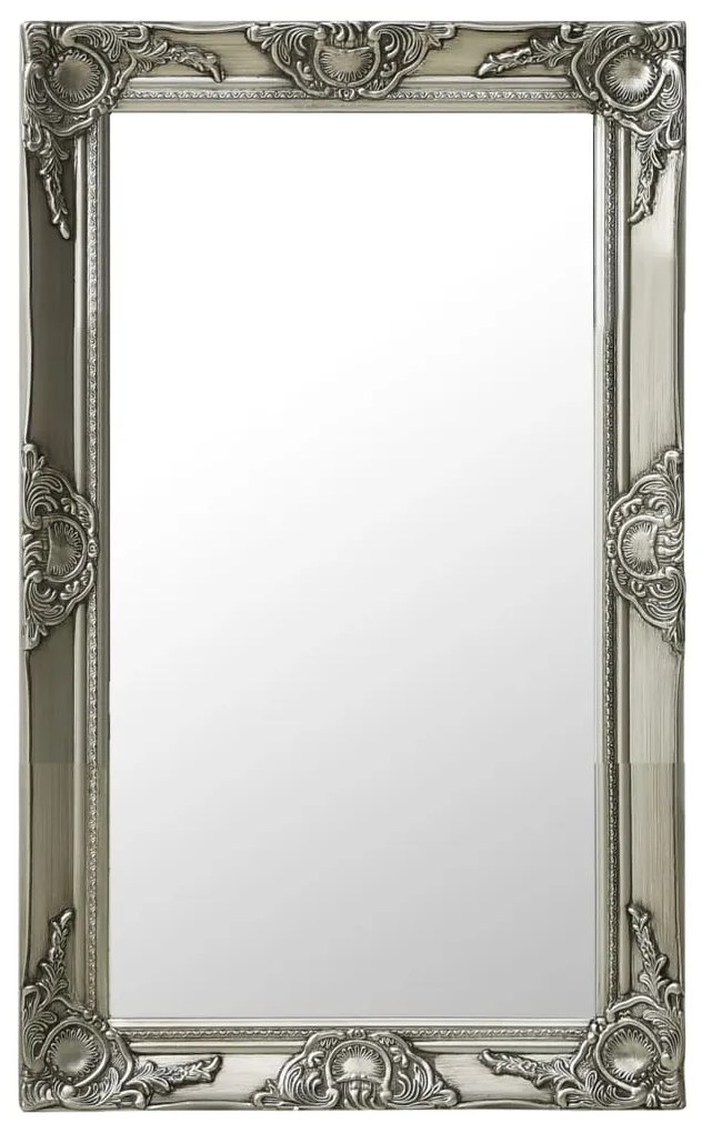 Nástěnné zrcadlo barokní styl 50 x 80 cm stříbrné 320322