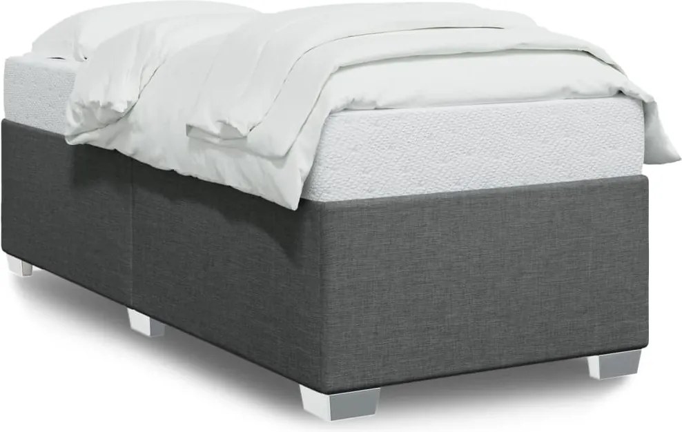 Rám postele bez matrace tmavě šedý 90 x 200 cm textil 3284444