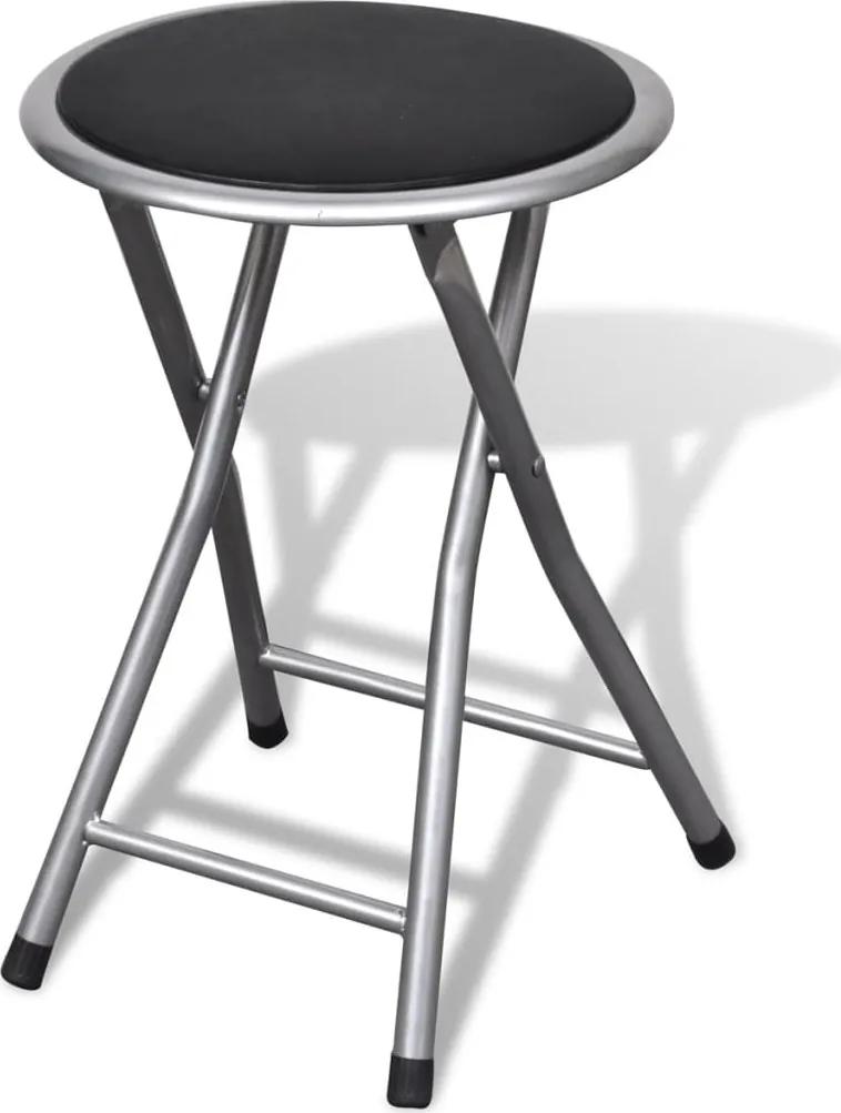 vidaXL Skládací barové stoličky 4 ks umělá kůže [241033]