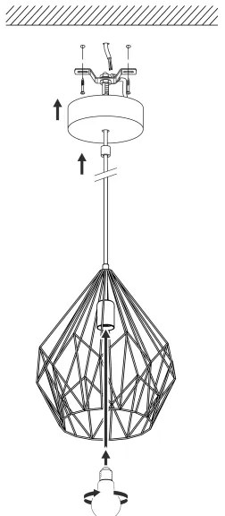 Eglo 49257 - Lustr CARLTON 1xE27/60W/230V