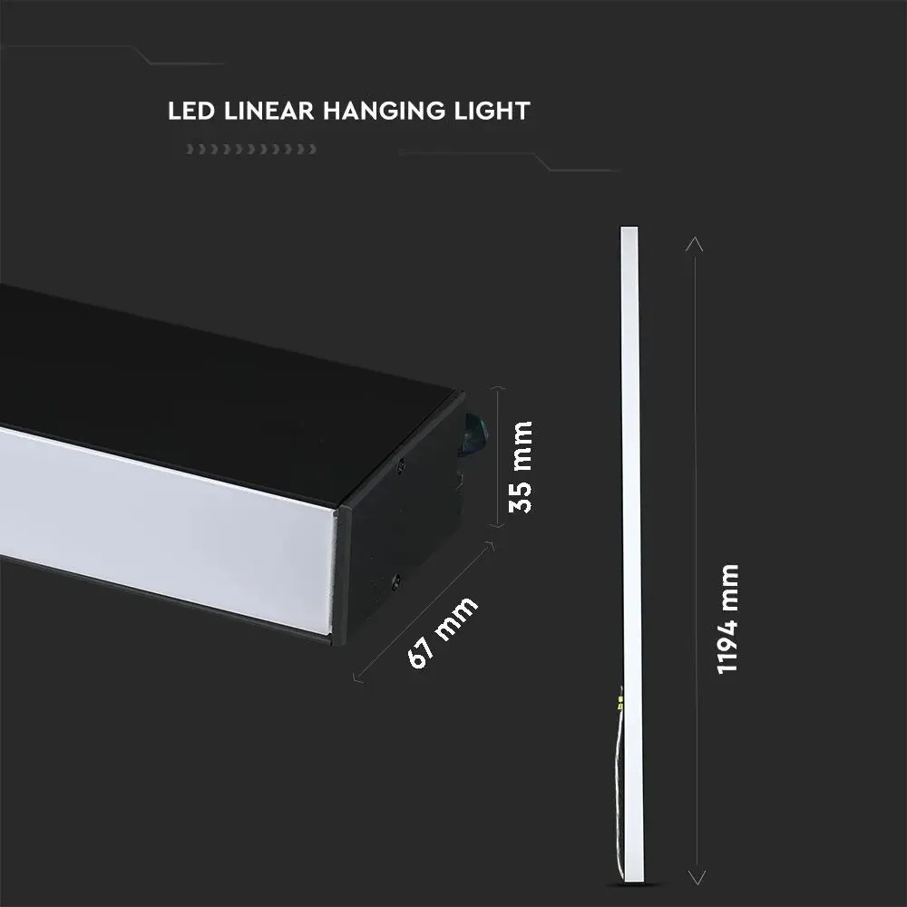 LED Solution Černé lineární závěsné LED svítidlo 40W Premium Barva světla Teplá bílá