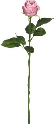 Umělá květina růže řezaná růžová 45 cm