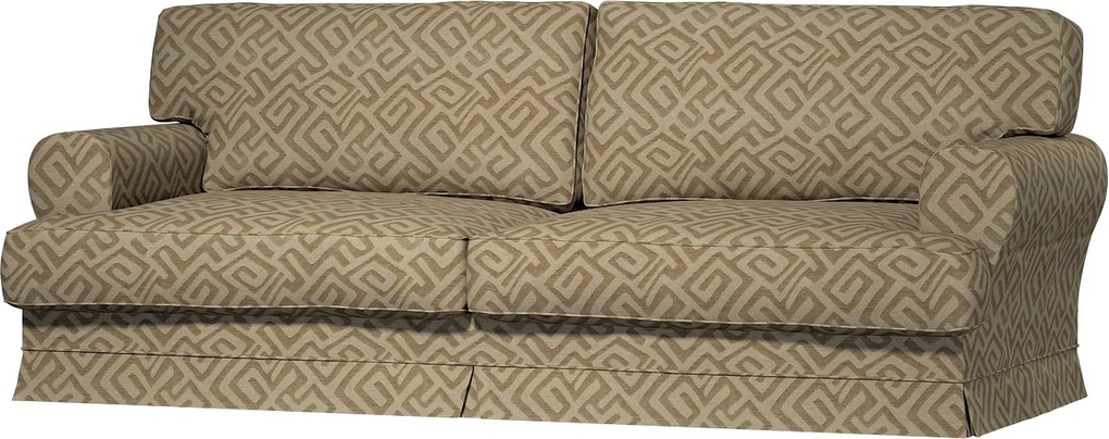 Potah na pohovku IKEA Ekeskog rozkládací barva béžová látka pletený vzor, vzorované