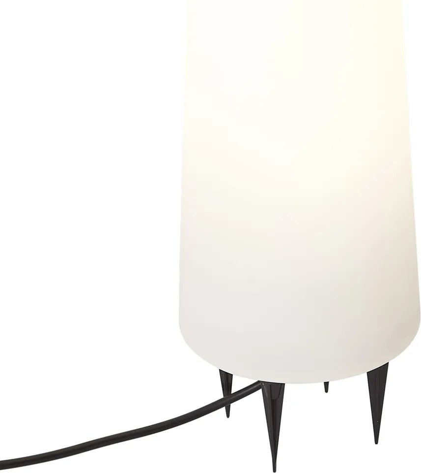 Stojací venkovní lampa bílá 80 cm vč. LED IP44 - Fungi