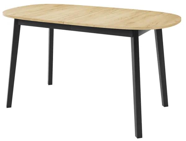 Rozkládací jídelní stůl Zerimo S 150x80, Barva dřeva: bíla + černá