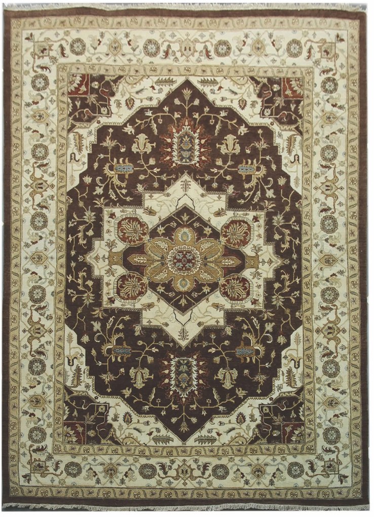 Diamond Carpets koberce Ručně vázaný kusový koberec Diamond DC-SIRAPI Brown/ivory ROZMĚR: 305x425