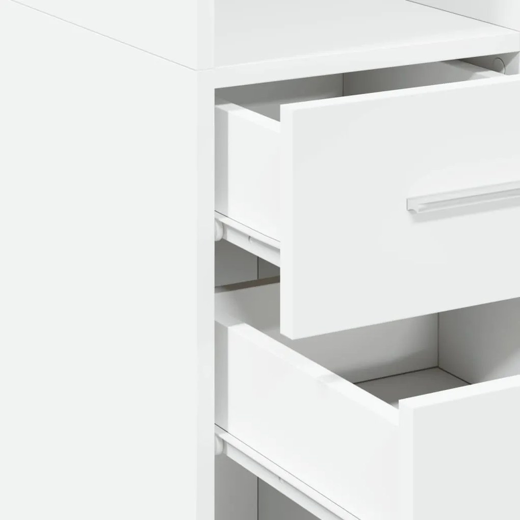 Skříň highboard bílá 50 x 42,5 x 185 cm kompozitní dřevo 3281455
