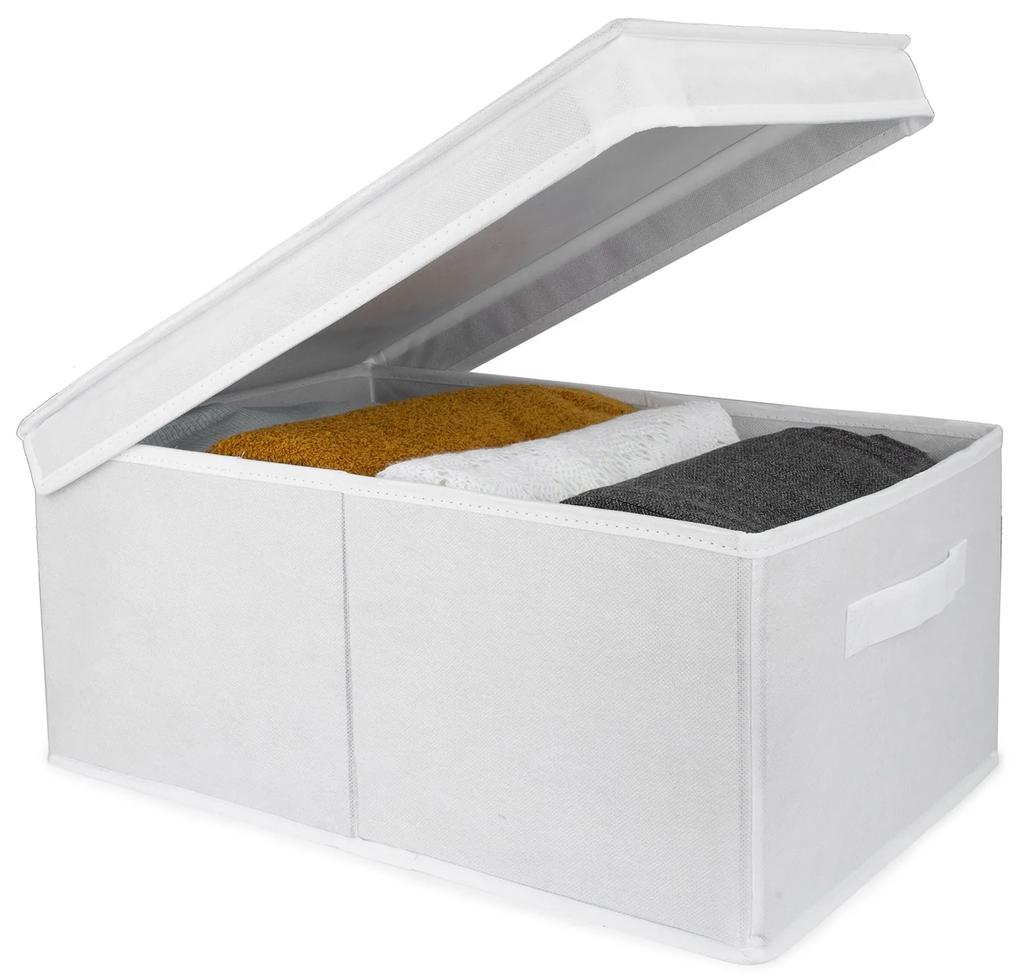 Skládací úložná krabice Compactor "WOS" 30 x 43 x 19 cm, bílá