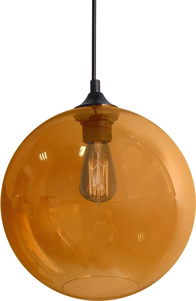 EDISON ZÁVĚSNÉ SVÍTIDLO 25 1X60W E27 BURSZTYNOWY + ŽÁROVKA