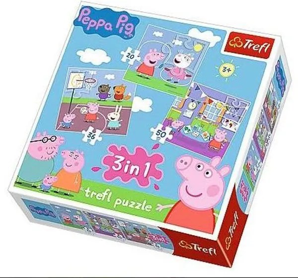 Trefl Prasátko Peppa Pig 3v1 Kamarádi 19,5x20 cm