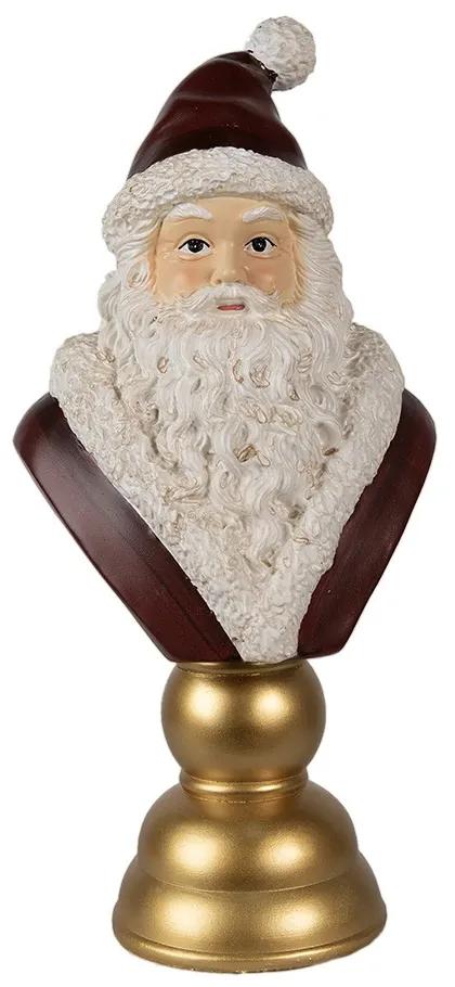 Vánoční dekorace busta Santa - 19*15*40 cm