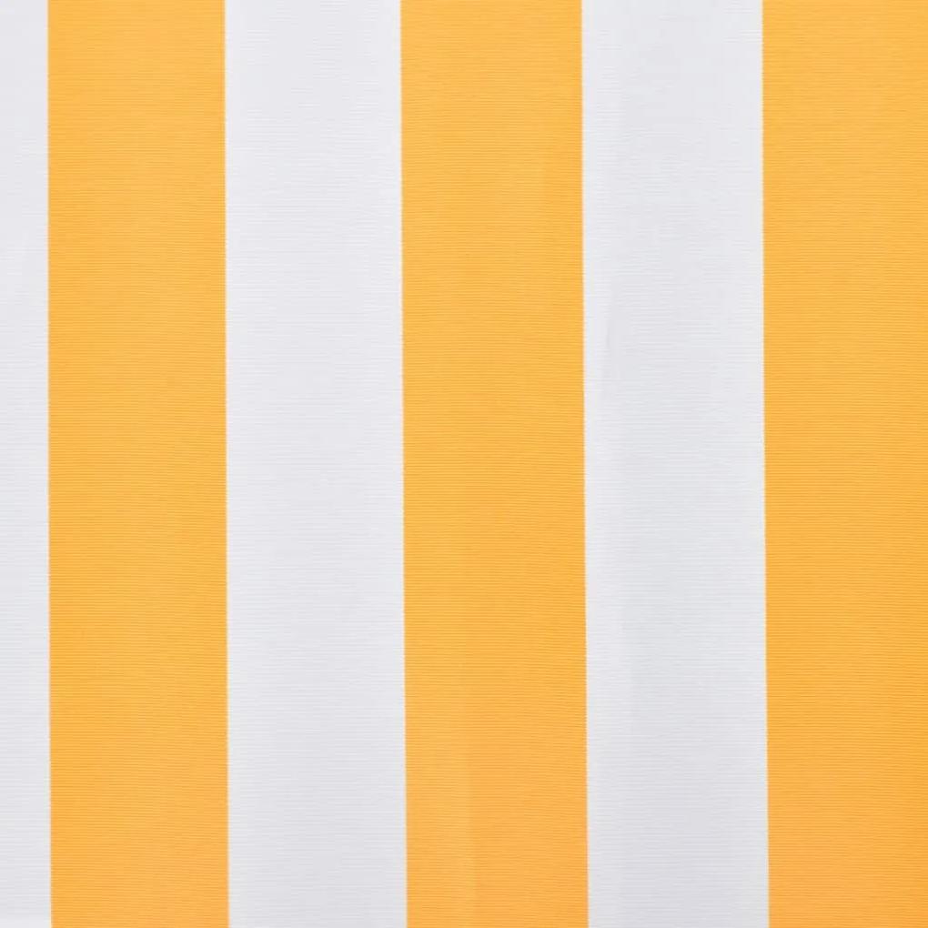 Plachta na markýzu oranžovo-bílá 500 x 300 cm plátěná,  143707
