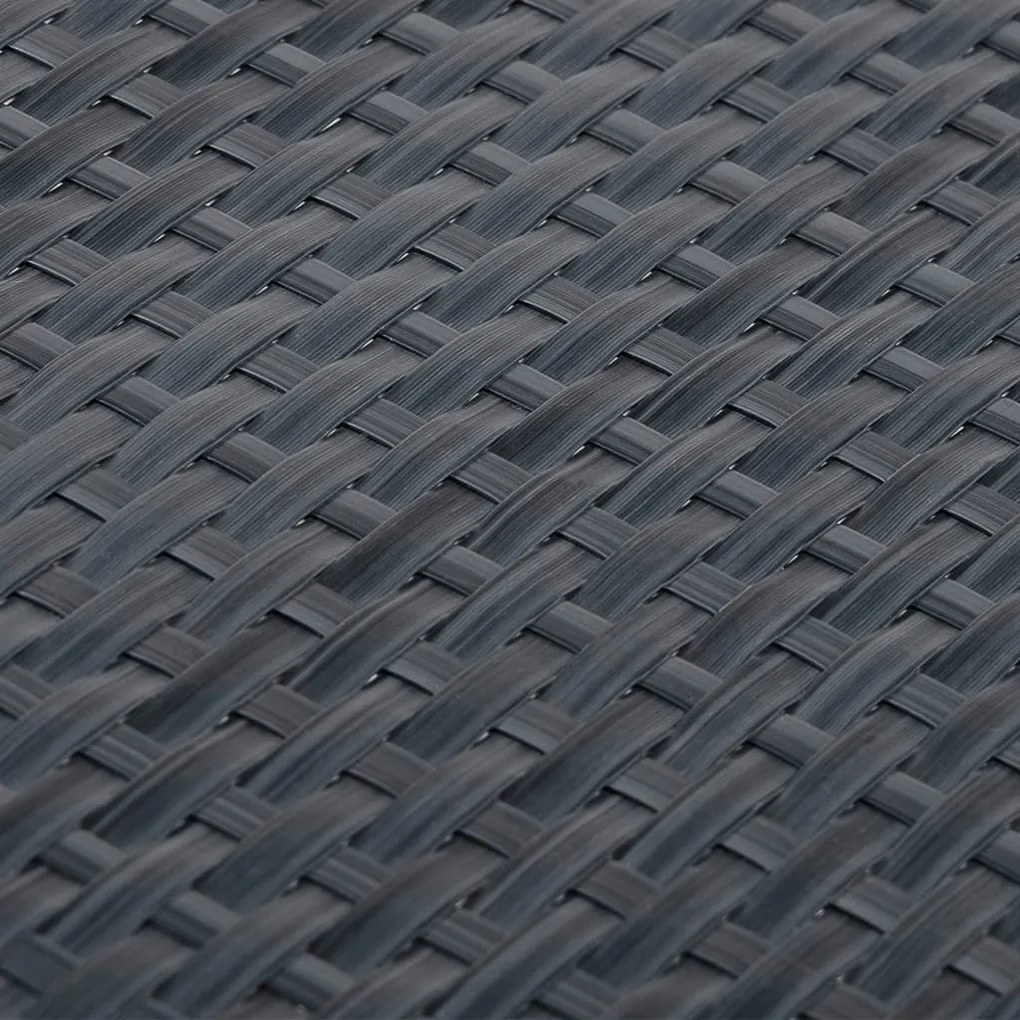 Balkonová zástěna antracitová 300 x 80 cm polyratan 156235