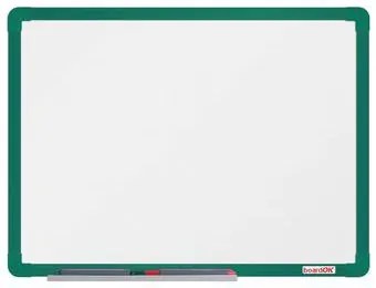 Bílá magnetická tabule boardOK, 60 x 45 cm, zelená