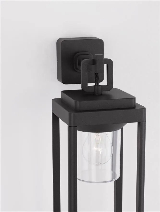 NV 9492500 Venkovní nástěnné svítidlo FIGO antracitový hliník a čirý akryl E27 1x12W 220-240V bez žárovky IP65 - NOVA LUCE