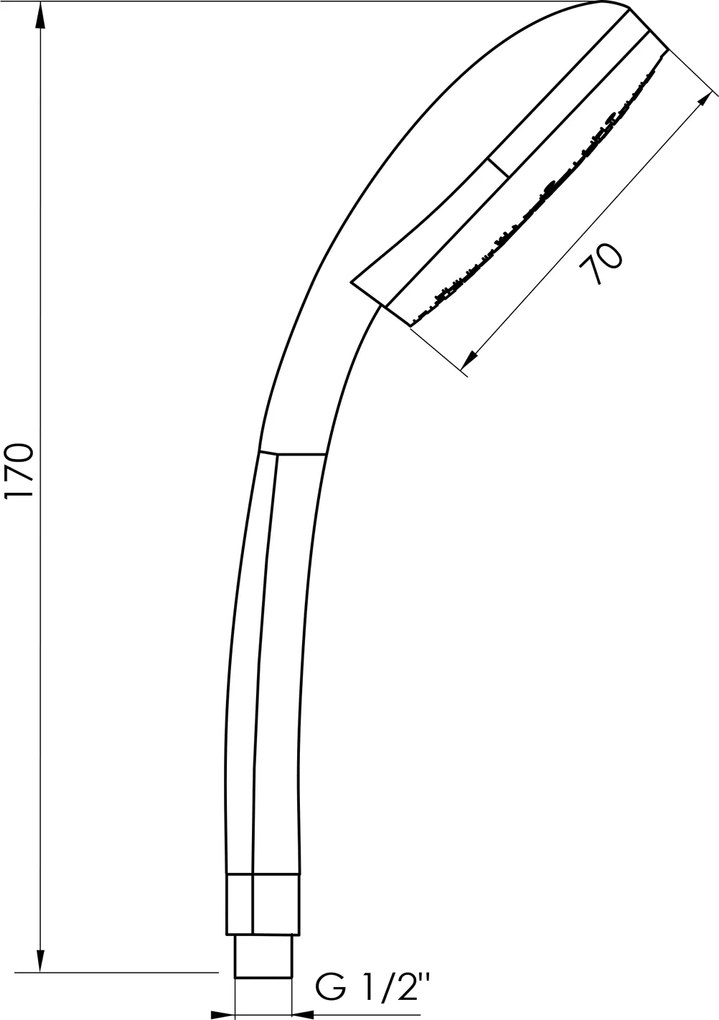 Aqualine ruční sprcha průměr 70mm, ABS/chrom HY815C