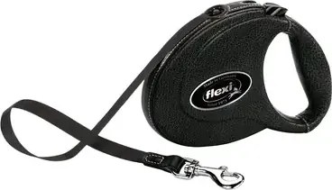 Flexi Leather M pásek 5m černá kůže / Vodítko
