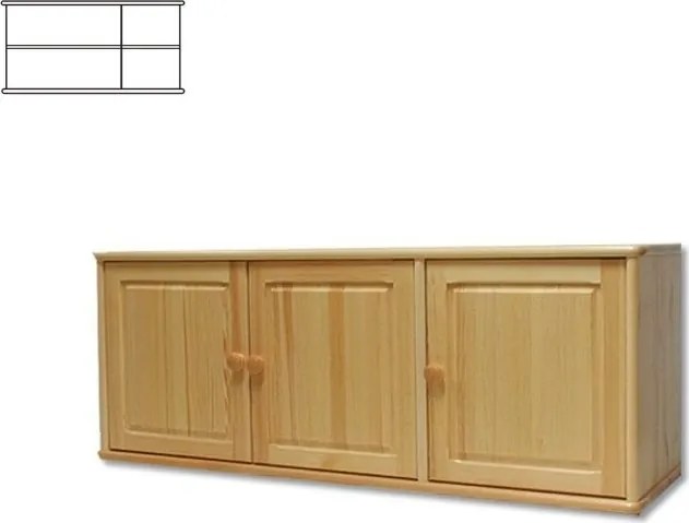 Casarredo - Komfort nábytek Nástavec FS-142 na skříň, šířka 135 cm | barva: moření dub