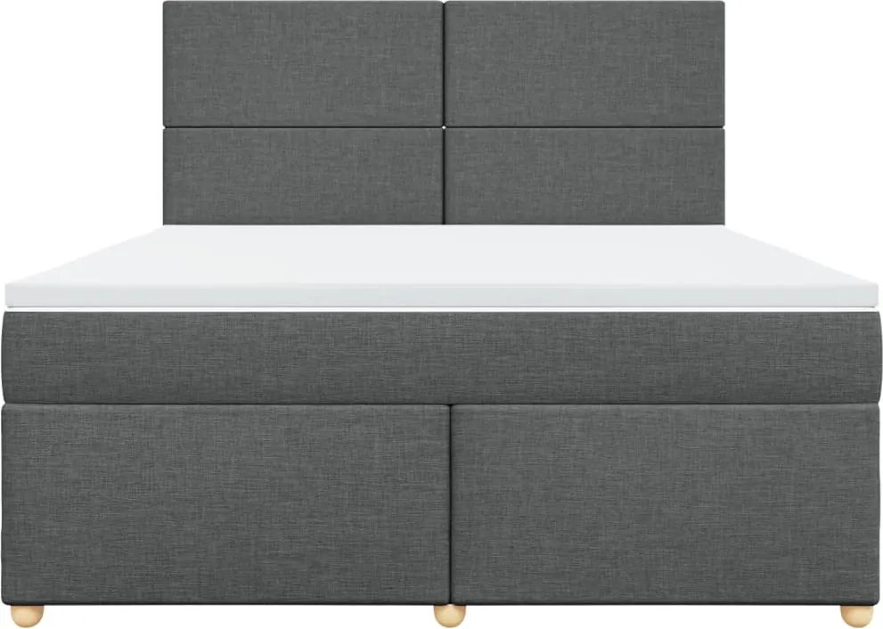 Box spring postel s matrací tmavě šedá 180x200 cm textil 3291353