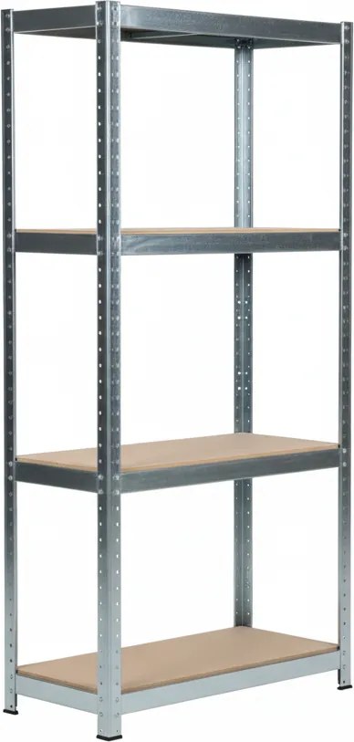 Zinkovaný kovový regál Mamutex Standard 1500x700x300 mm – 4 police, nosnost 700 kg